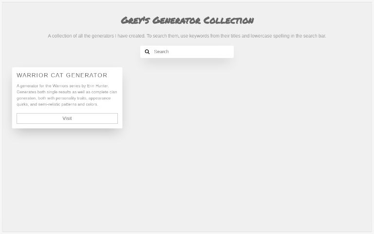 Grey's Generator Collection