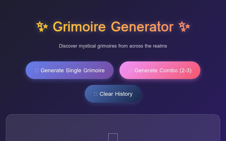 Grimoire Generator