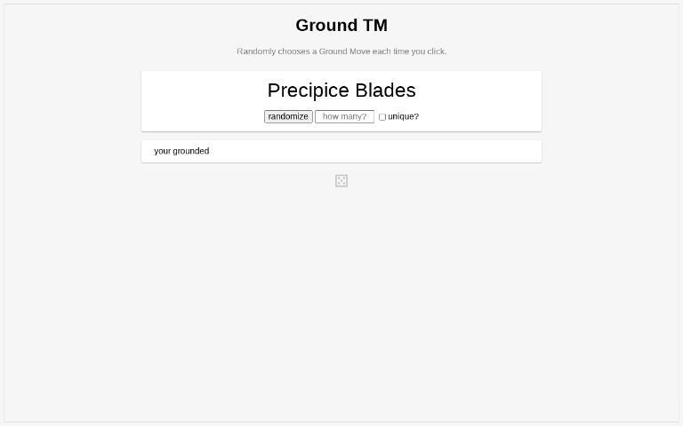 Ground TM ― Perchance Generator
