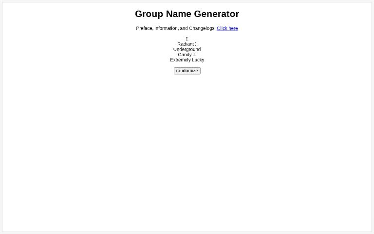 Group Name Generator