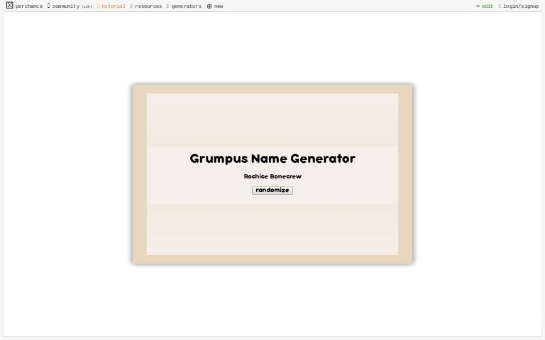 Grumpus Name Generator