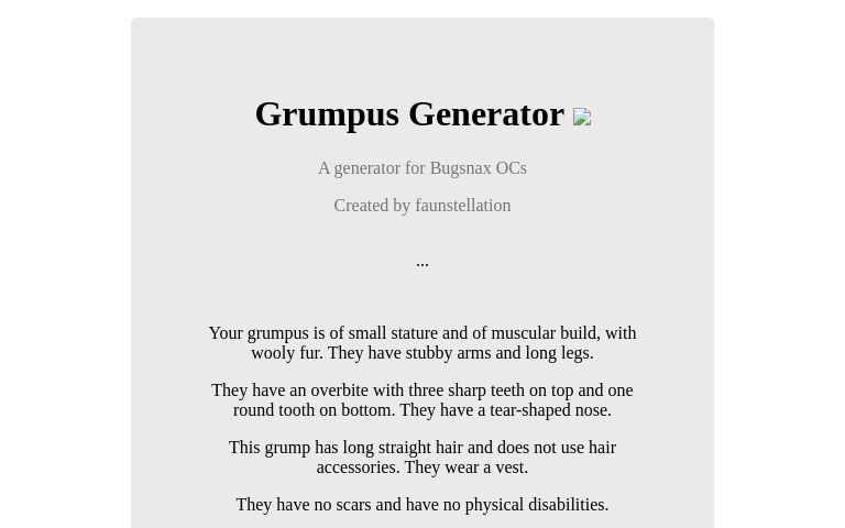Grumpus Generator