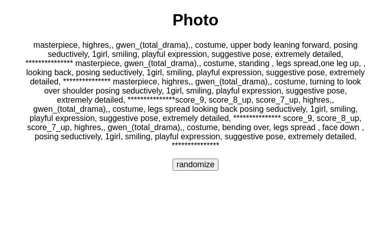 Photo ― Perchance Generator