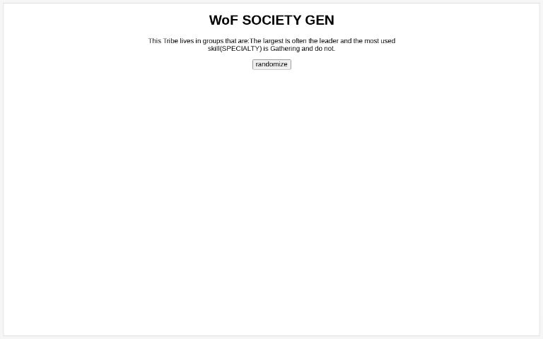 WoF SOCIETY GEN