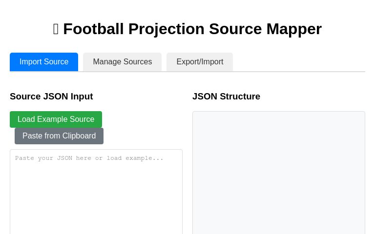 ⚽ Football Projection Source Mapper ― Perchance Generator