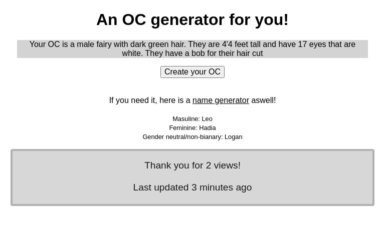 An OC generator for you!