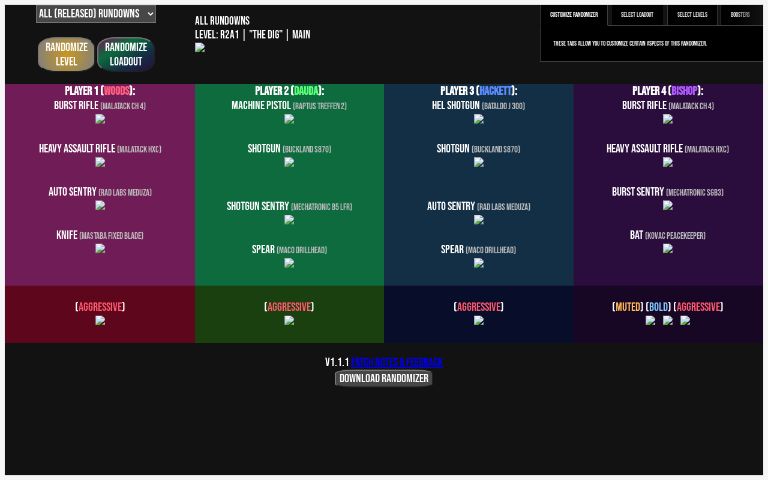 Gtfo Randomizer Early Access ― Perchance Generator