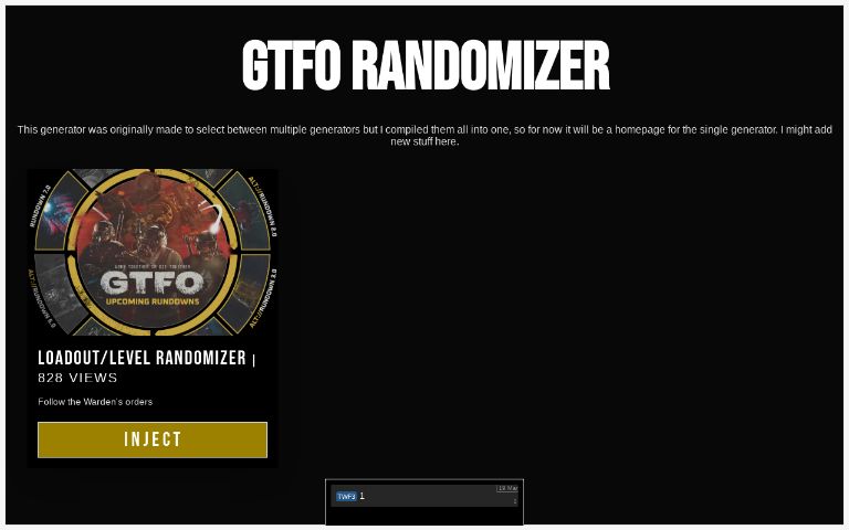 GTFO Randomizer ― Perchance Generator
