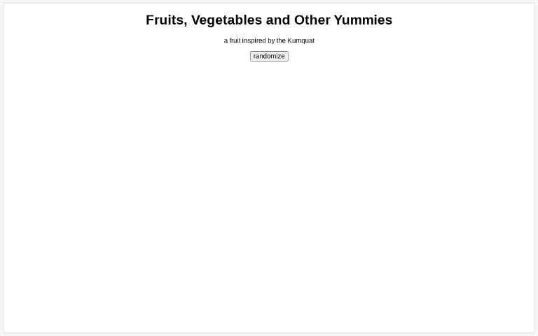 Fruits, Vegetables and Other Yummies ― Perchance Generator