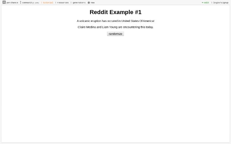 Reddit Example #1 ― Perchance Generator