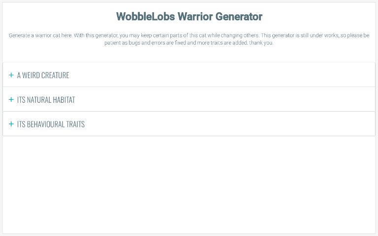 WobbleLobs Warrior Generator