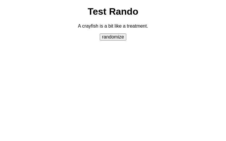 Test Rando ― Perchance Generator