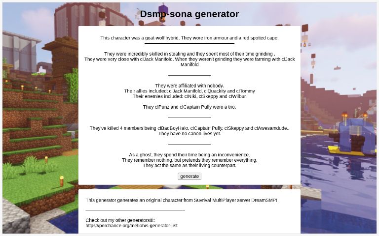 Dsmp-sona generator