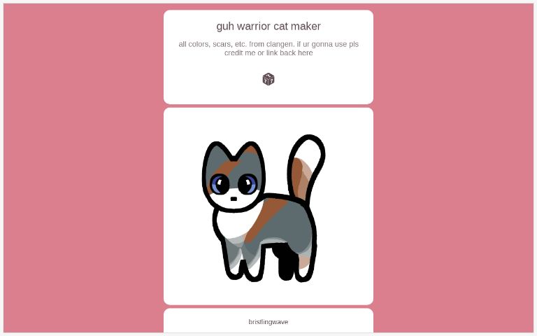 Guh Warrior Cat Maker ― Perchance Generator