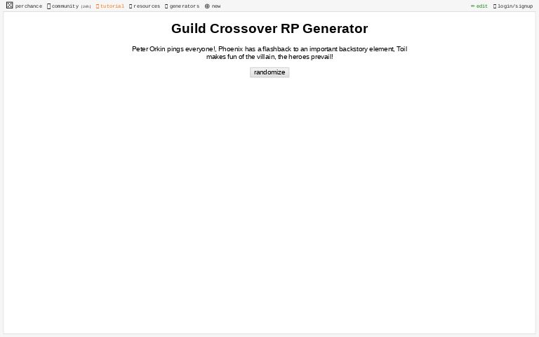 Guild Crossover RP Generator
