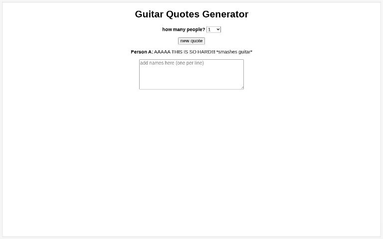 Guitar Quotes Generator