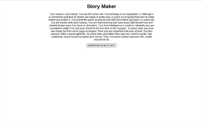Story Maker ― Perchance Generator