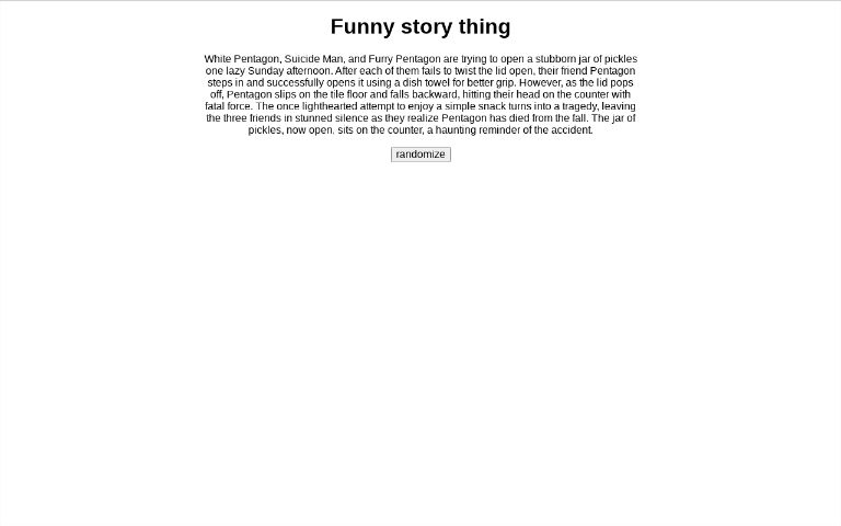Funny story thing ― Perchance Generator