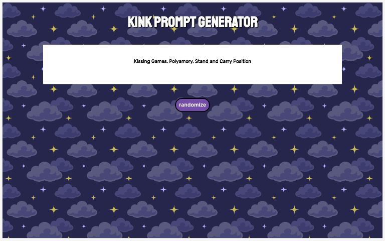 Kink Prompt Generator
