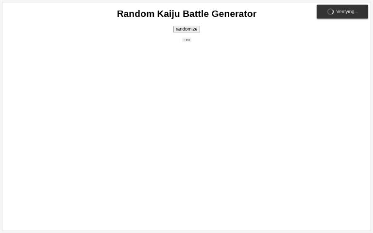 Random Kaiju Battle Generator