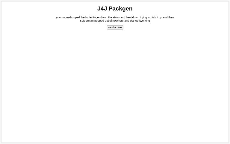 J4J Packgen ― Perchance Generator