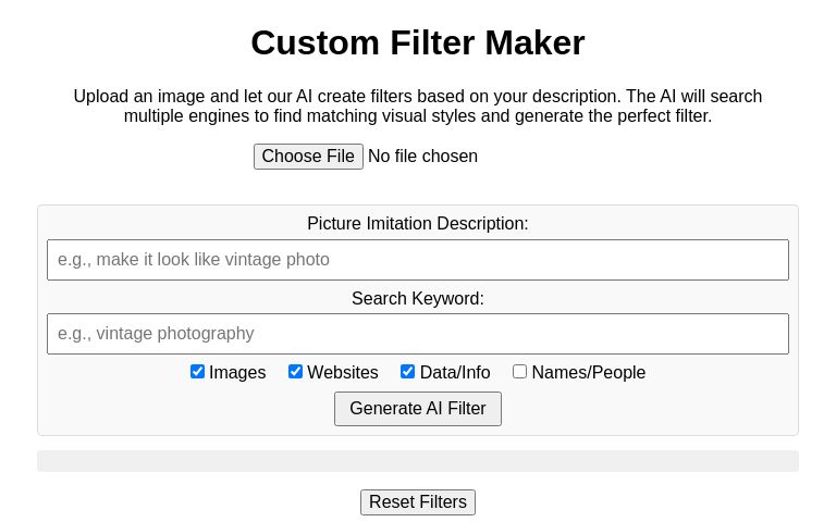 Custom Filter Maker ― Perchance Generator