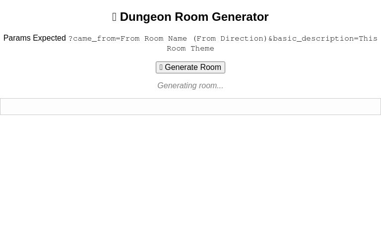 🧭 Dungeon Room Generator