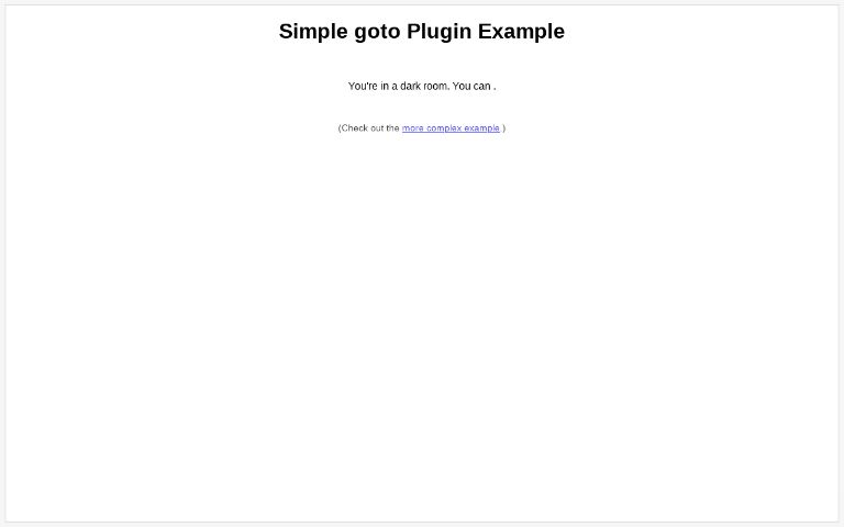 Simple goto Plugin Example
