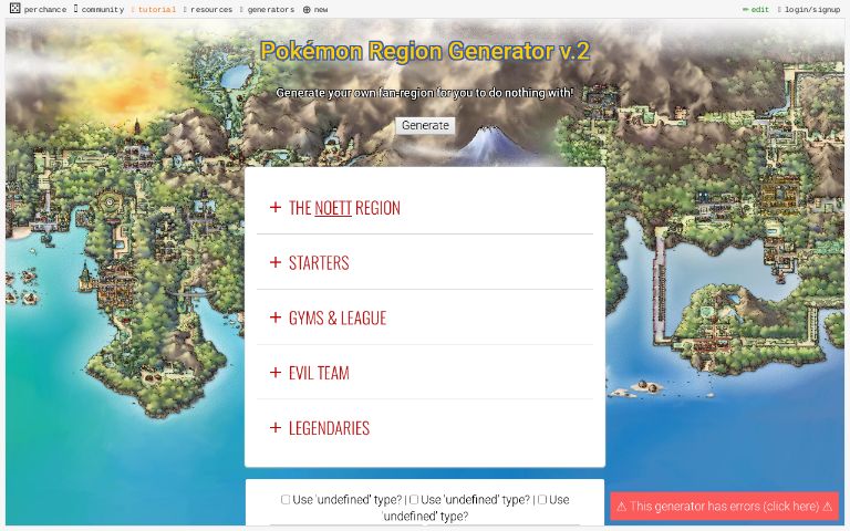 Pokémon Region Generator v.2