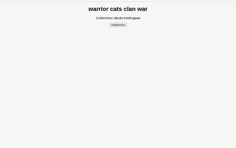 warrior cats clan war ― Perchance Generator