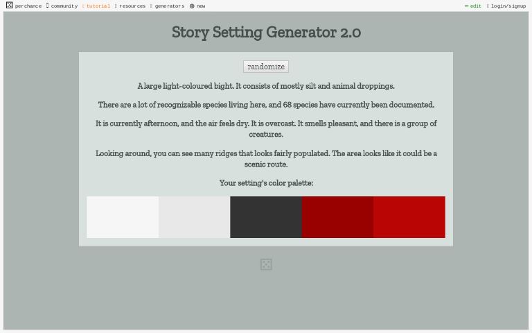 Story Setting Generator 2.0