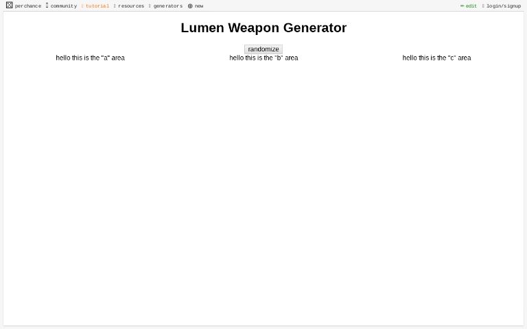 Lumen Weapon Generator