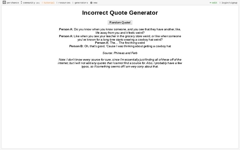 Incorrect Quote Generator ― Perchance