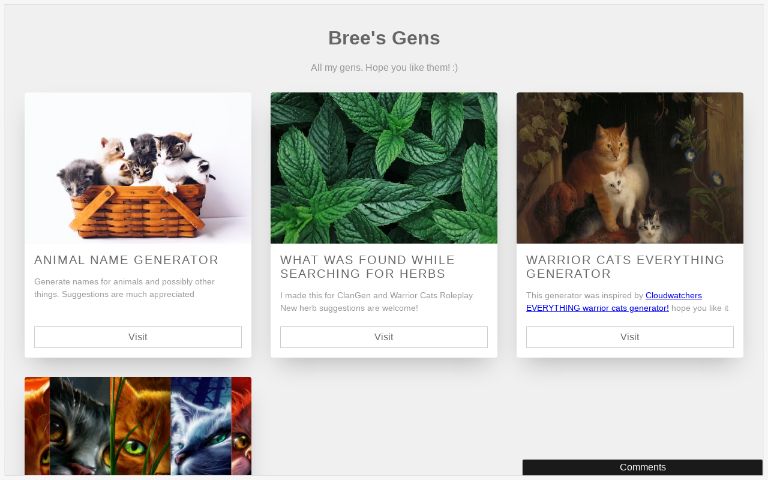 Recently Updated Generators ― Perchance