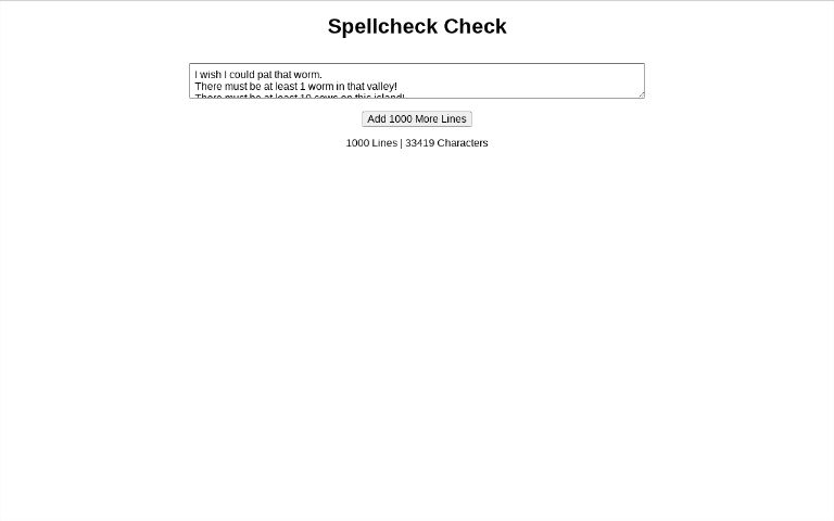Spellcheck Check ― Perchance Generator