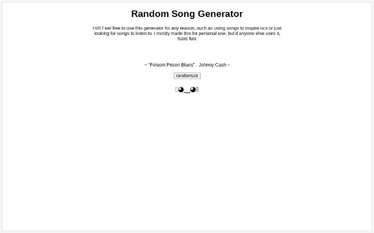 Random Song Generator