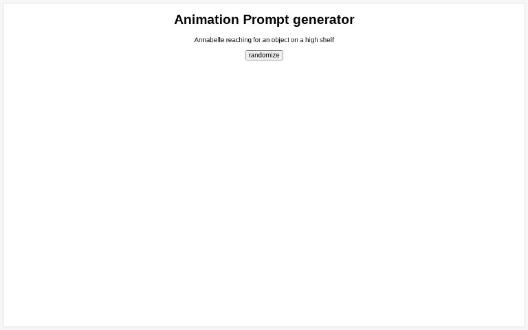 Animation Prompt generator
