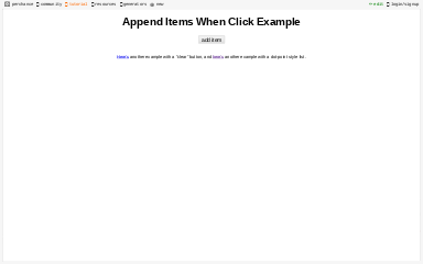 Append Items When Click Example ― Perchance Generator