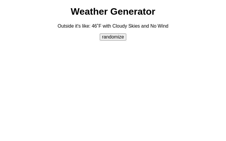 Weather Generator