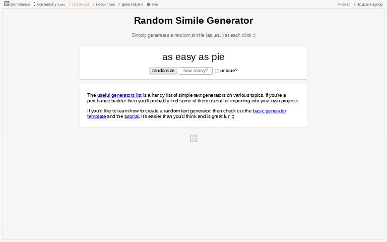 Random Simile Generator