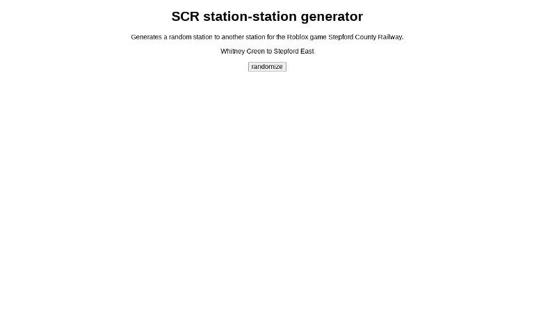 SCR station-station generator