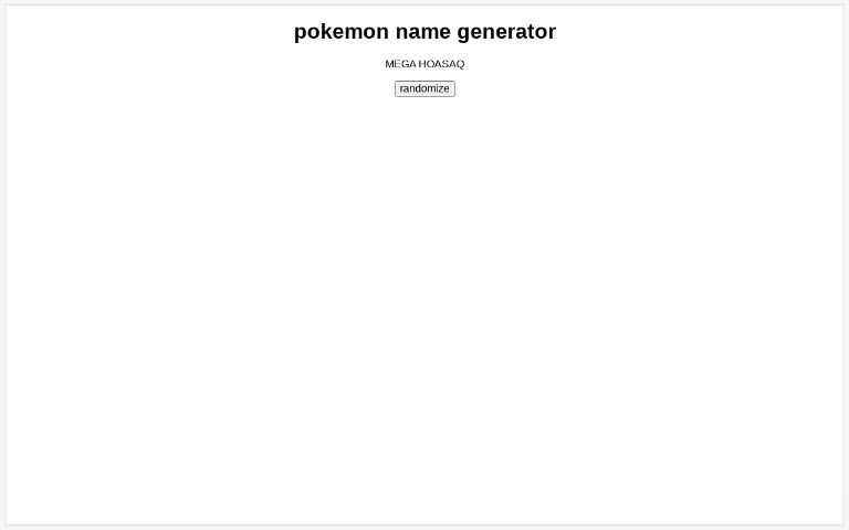 pokemon name generator