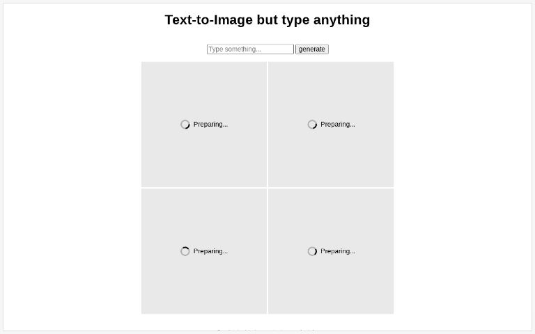 Text-to-Image but type anything ― Perchance Generator