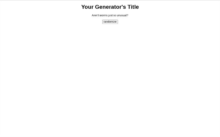 Minimal ― Perchance Generator