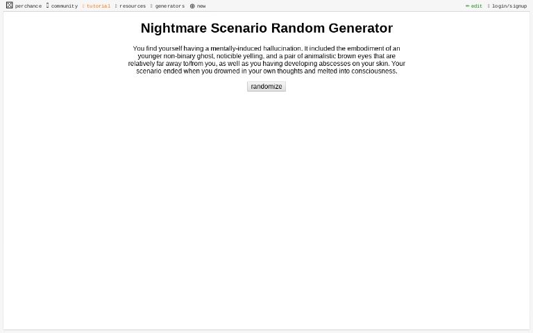 Nightmare Scenario Random Generator