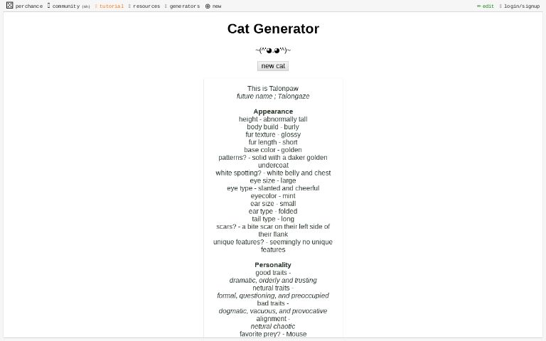Cat Generator