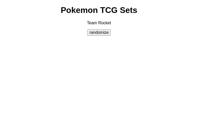 Pokemon TCG Sets ― Perchance Generator