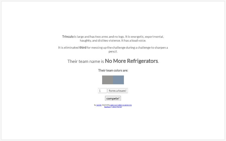 Object Show Character Generator