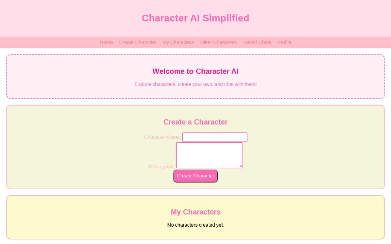 Character AI Simplified ― Perchance Generator