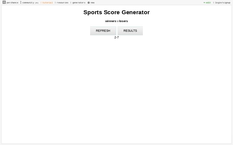 Sports Score Generator